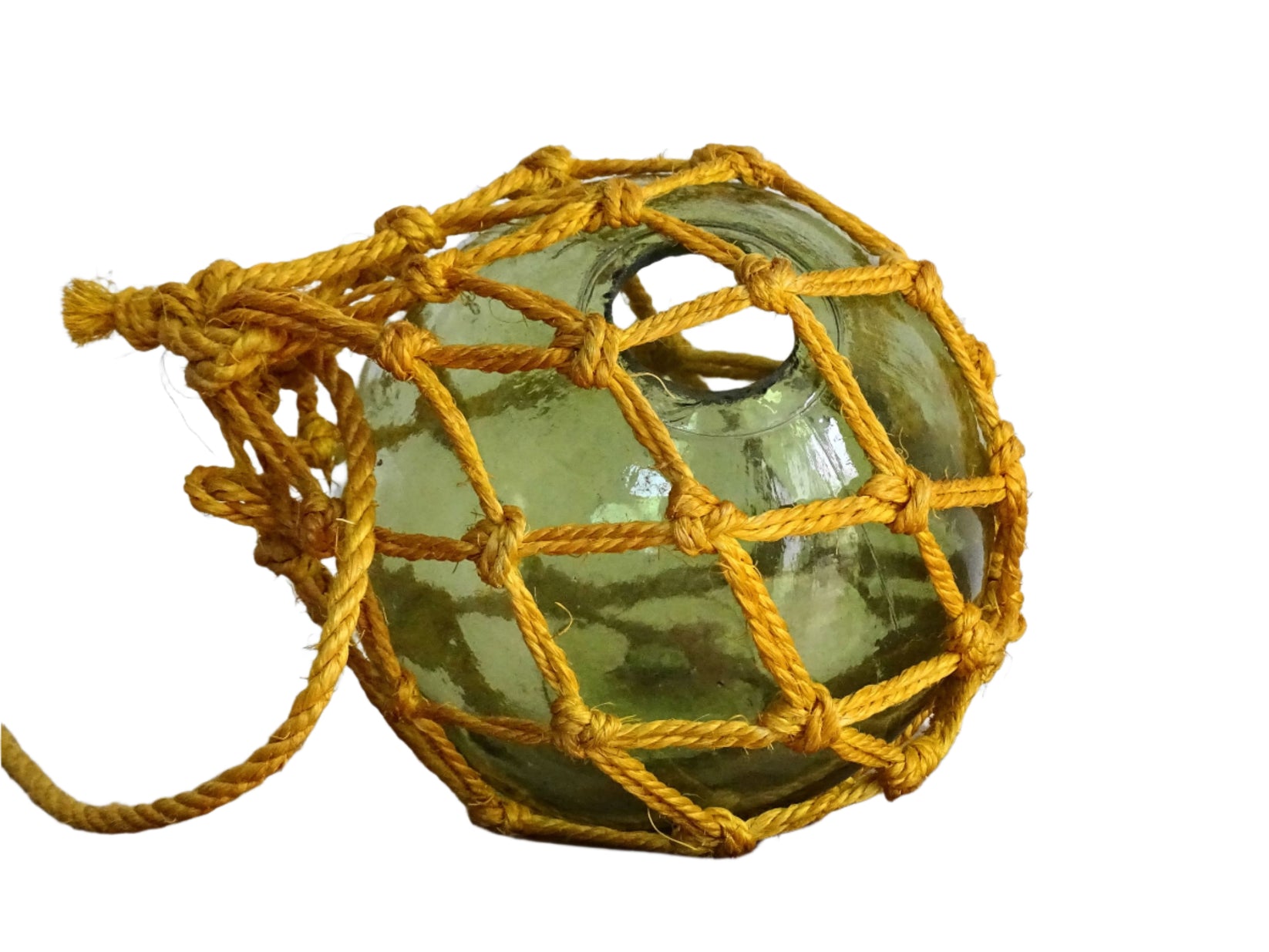 French Vintage Glass Buoy in Green Glass 5.1" | La Maison de Belasyse