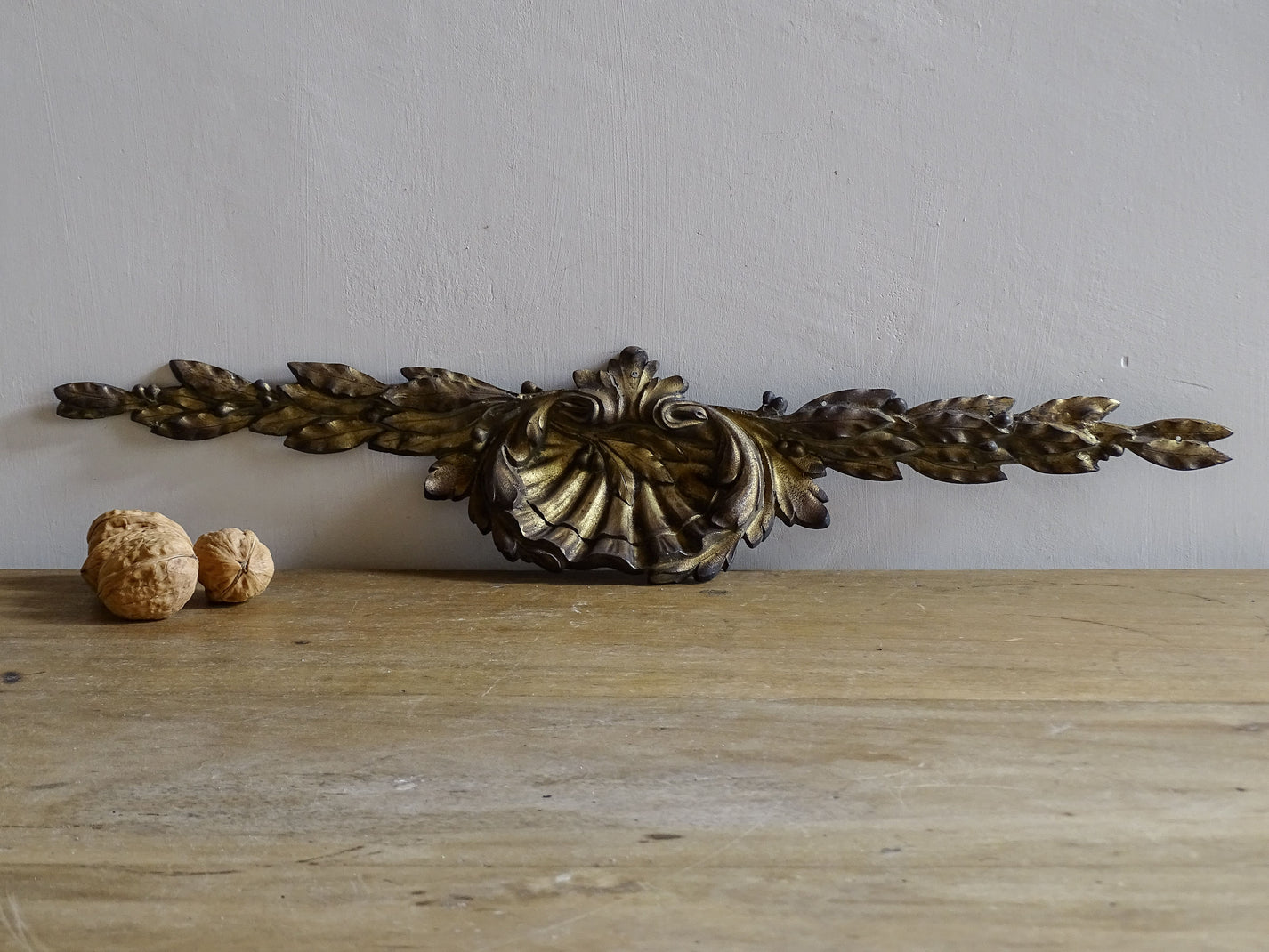 Antique French Gilt Bronze Furniture Pediment 18.9" | La Maison de Belasyse