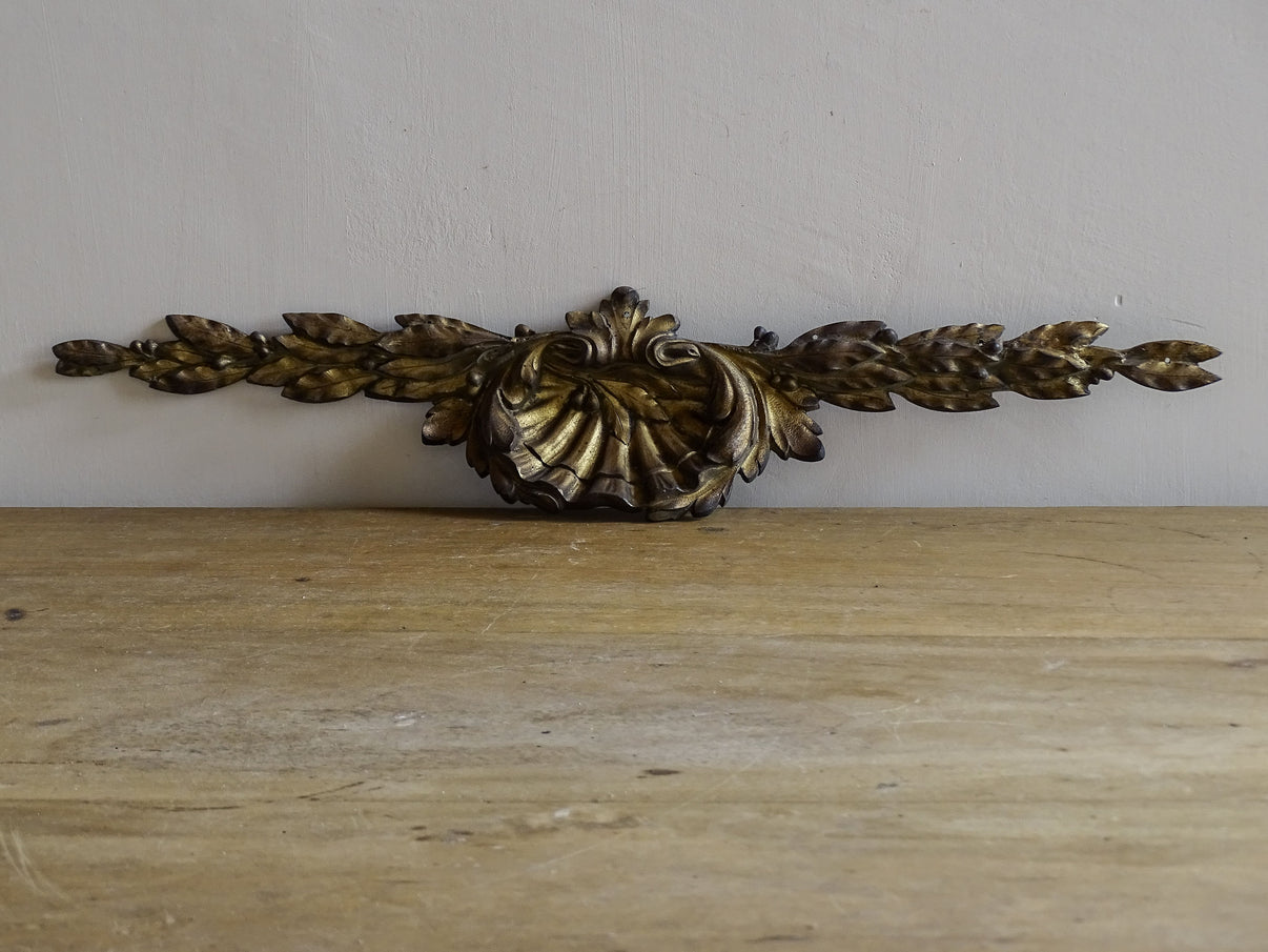 Antique French Gilt Bronze Furniture Pediment 18.9" | La Maison de Belasyse
