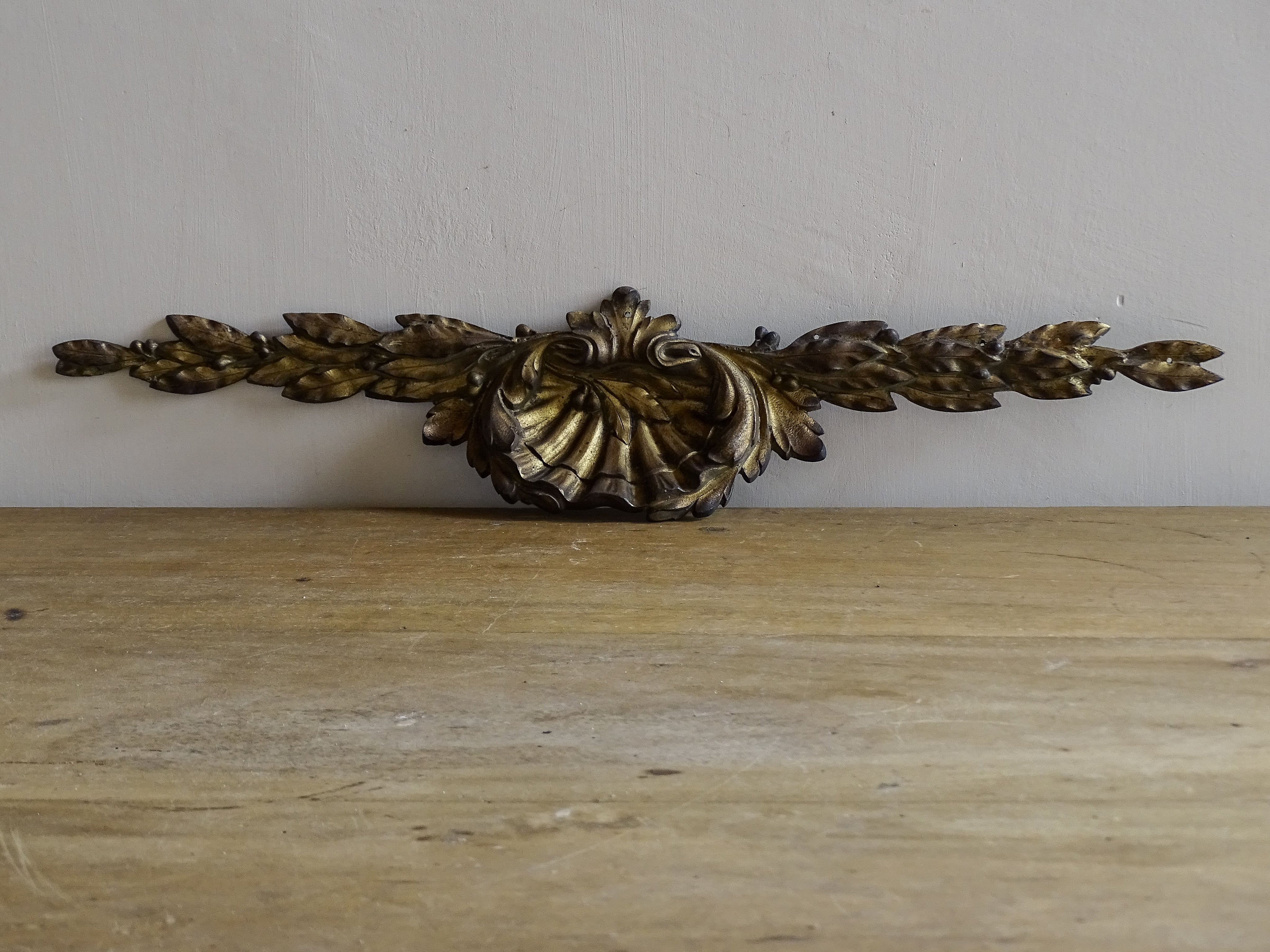 Antique French Gilt Bronze Furniture Pediment 18.9" | La Maison de Belasyse