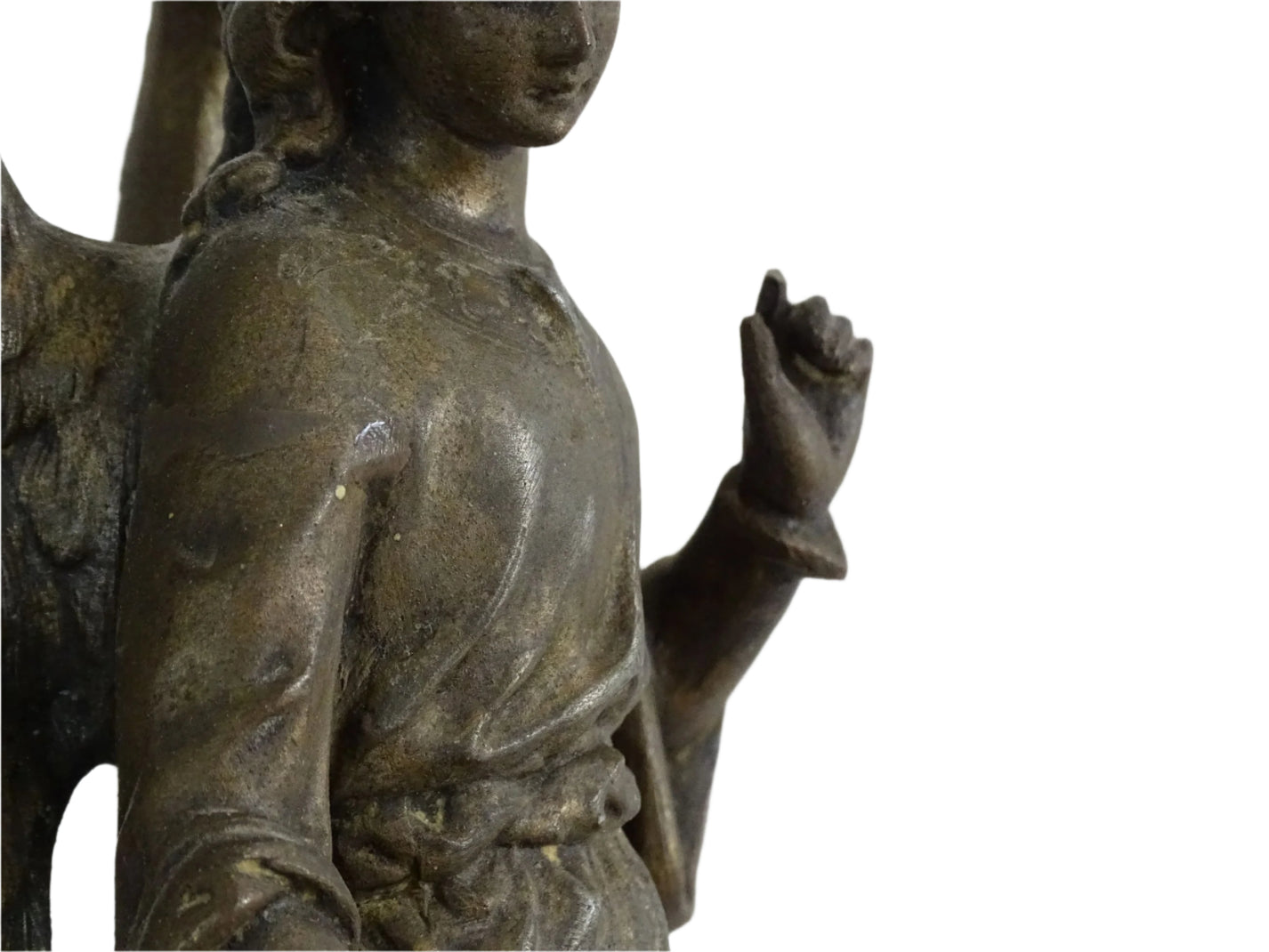 French Antique Guardian Angel Statue in Spelter 12.2" | La Maison de ...